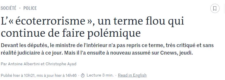 D'un jet de soupe à l’écoterrorisme: ces actions militantes vues par ...